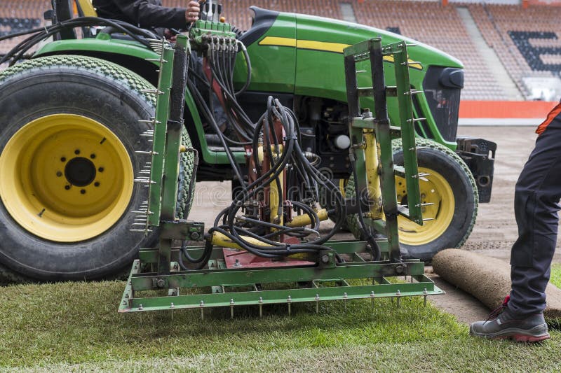 Machine Used To Shift Grass after Lauing Grass in a Roll Editorial ...
