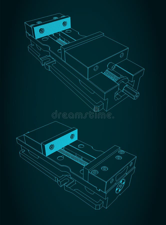 Machine vice illustration stock vector. Illustration of isometric ...