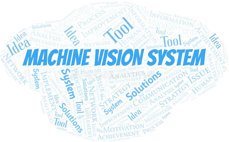Machine Vision System Typography Vector Word Cloud. Stock Vector ...