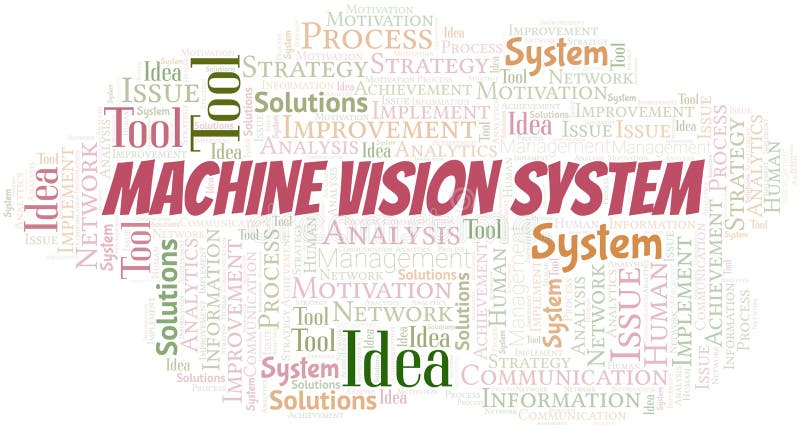 Machine Vision System Typography Vector Word Cloud. Stock Vector ...