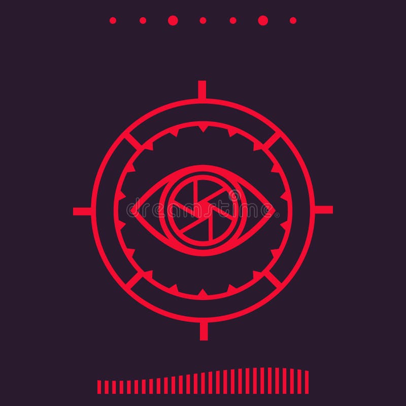 Machine vision vector icon stock vector. Illustration of bionic - 131263421