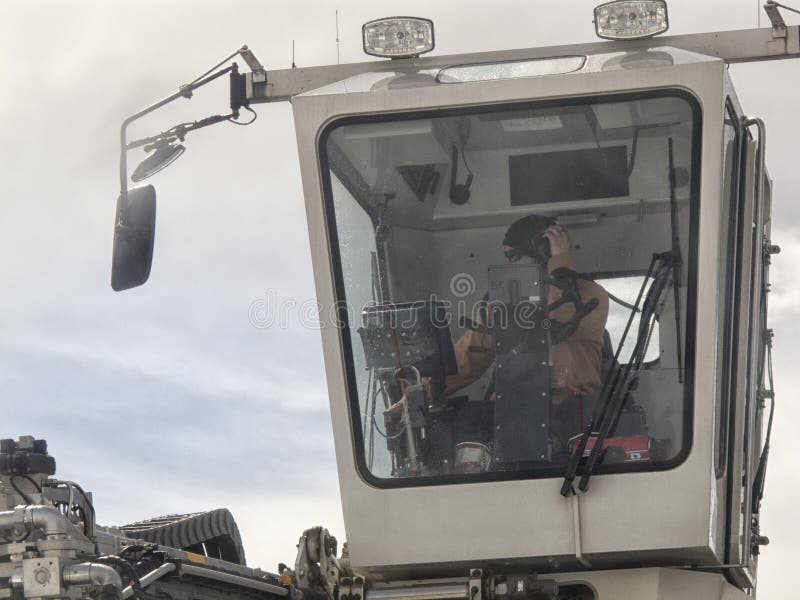 De-icer for Airplanes, De-icing an Aircraft Wing Stock Photo - Image of ...