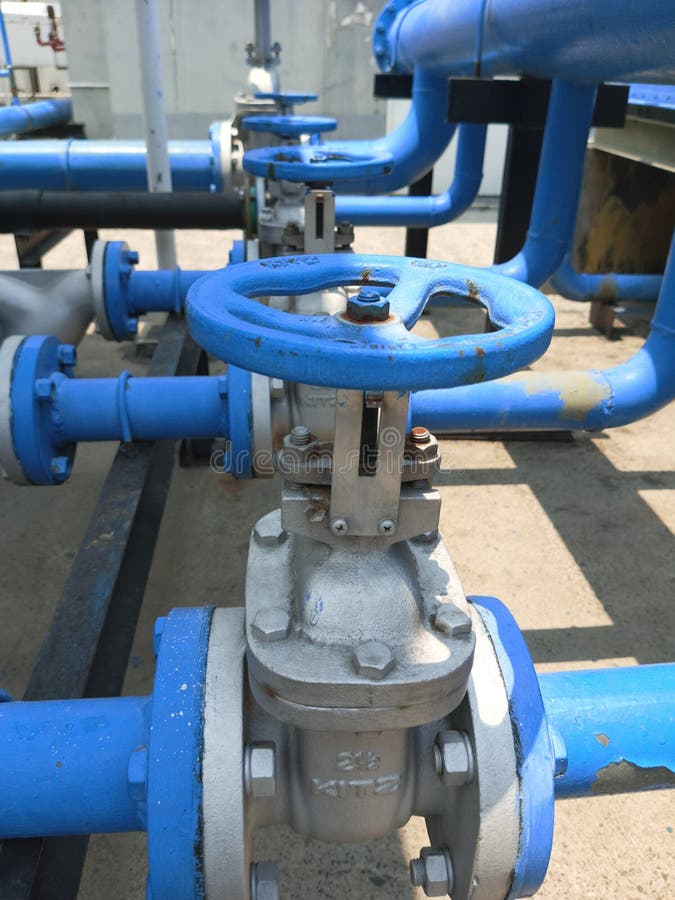 Machine Water Pipe and Valve Stock Photo - Image of transport, iron ...