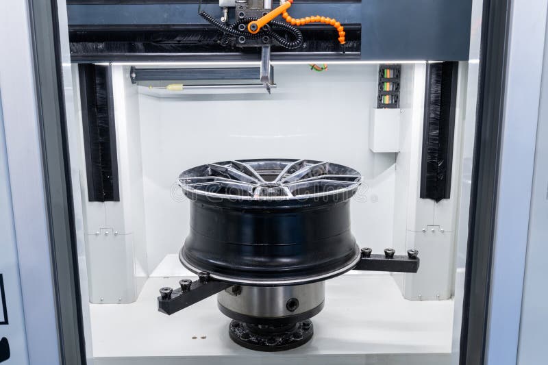 Machine for Wheels Rim Service. Stock Image - Image of mounting, spare ...