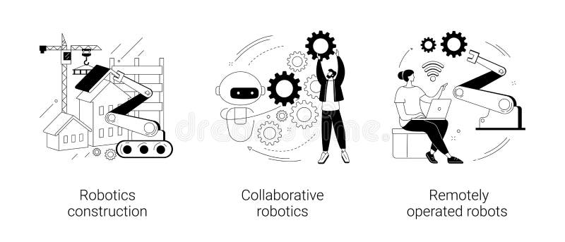 Machine Work Abstract Concept Vector Illustrations. Stock Vector ...