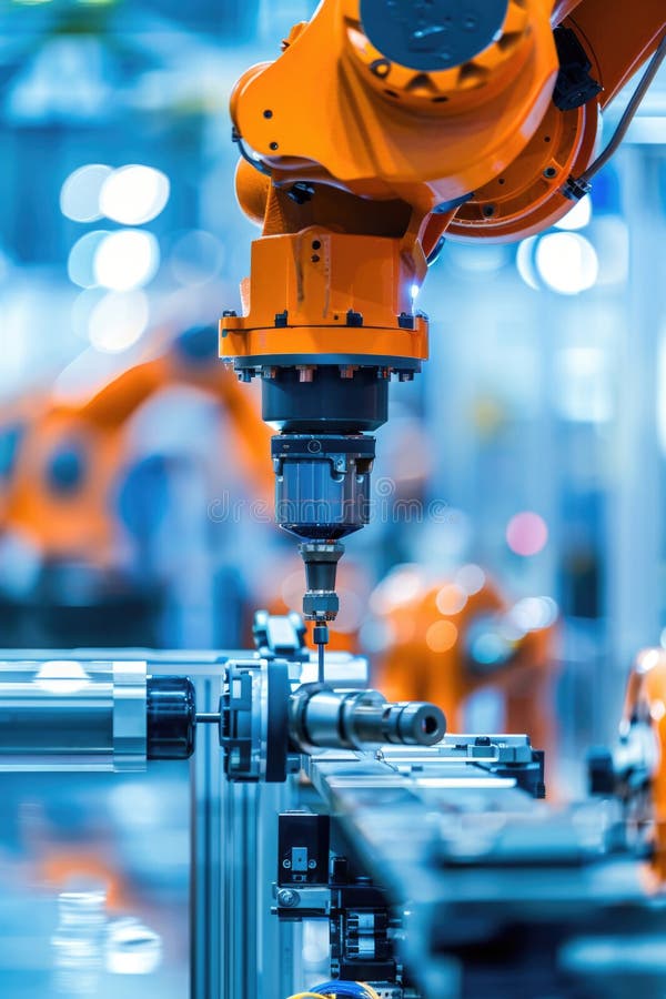 A Machine Working on a Piece of Machinery. Suitable for Industrial ...