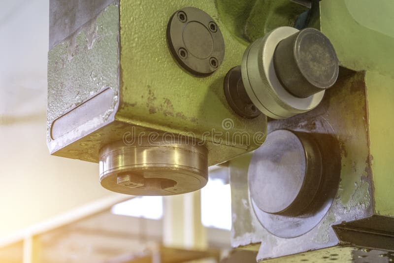 Machine Workshop with Lathe Machine and Bench Vise Stock Photo - Image ...