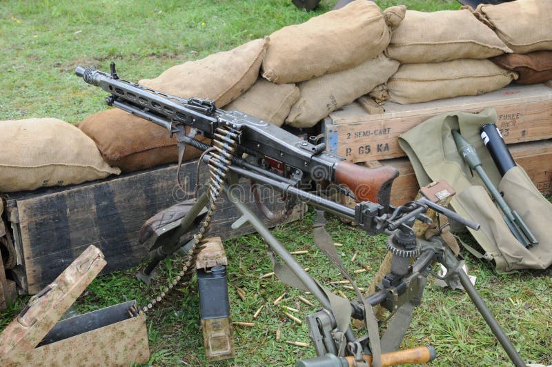Machinegeweer MG 42 stock foto. Image of duits, retro - 29292712