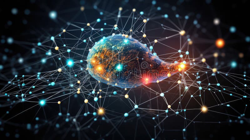 Machinelearning Big Data Brain Stock Illustration Illustration Of