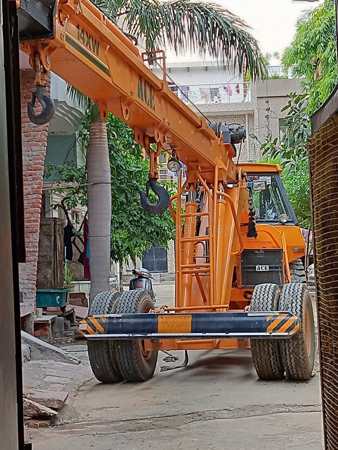 Lifting machinery by JCB editorial stock image. Image of machinery ...