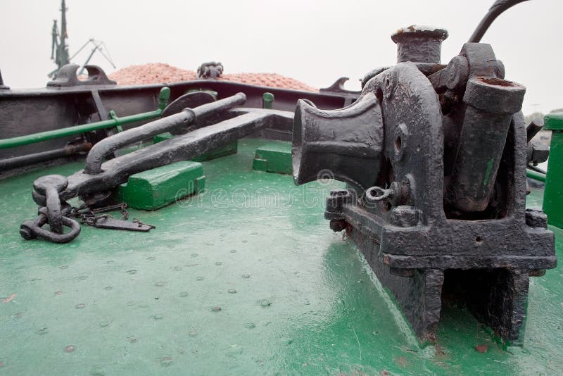 Machinery anchor ship. stock photo. Image of hook, industry - 14623026