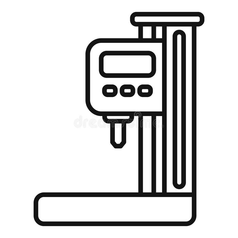 Machinery Complex Icon Outline Vector. Pressing Numerical Stock Vector ...