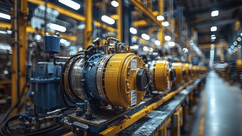 Machinery Components in a High-Tech Industry Stock Illustration ...