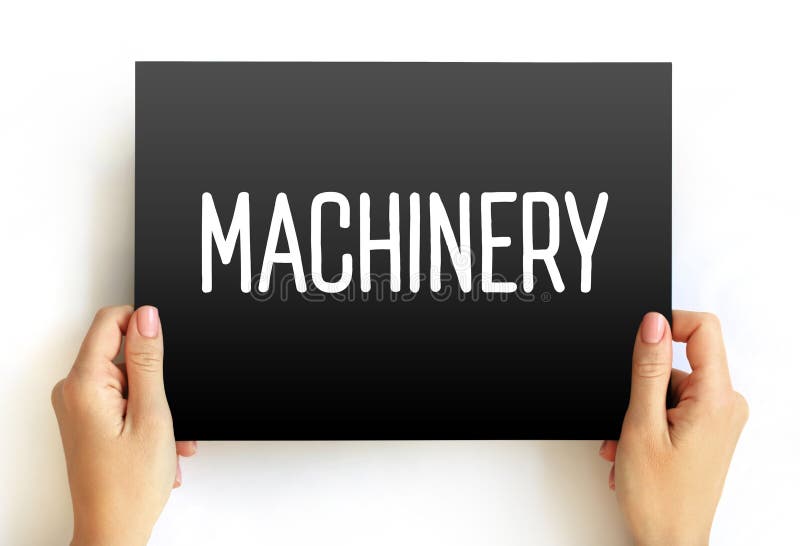 Machinery - the Components of a Machine, the Organization or Structure ...