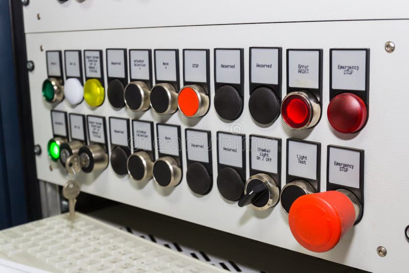 Machinery control panel stock image. Image of green, industrial - 76795865