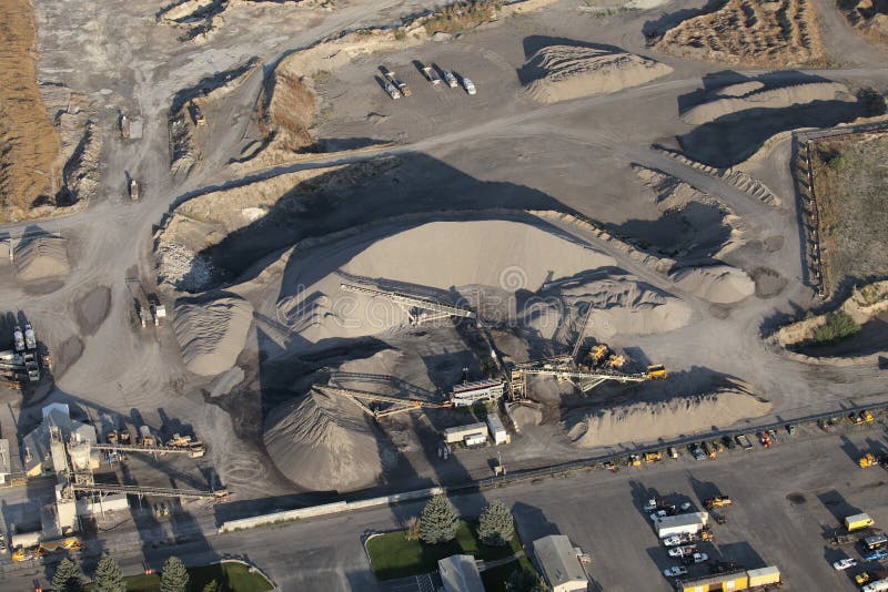 An Aerial View of a Gravel Gravel Pit To Make Sand and Gravel ...