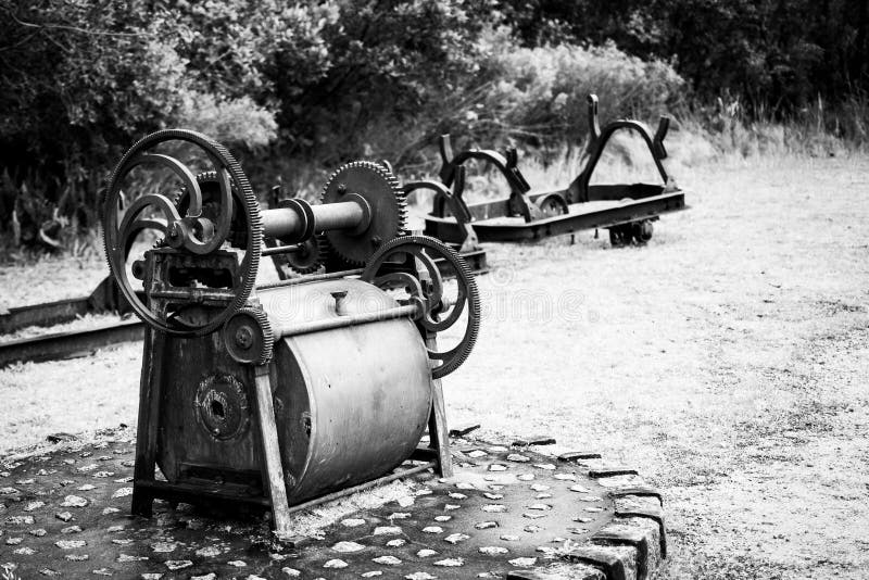 Machinery Discarded in a Rock Quarry Stock Photo - Image of industry ...