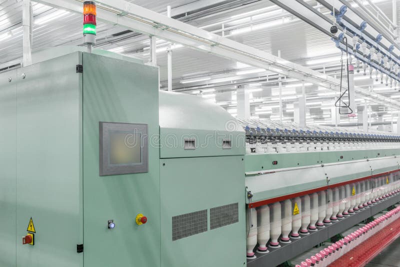 Spools of Thread at a Textile Factory Stock Photo - Image of ...