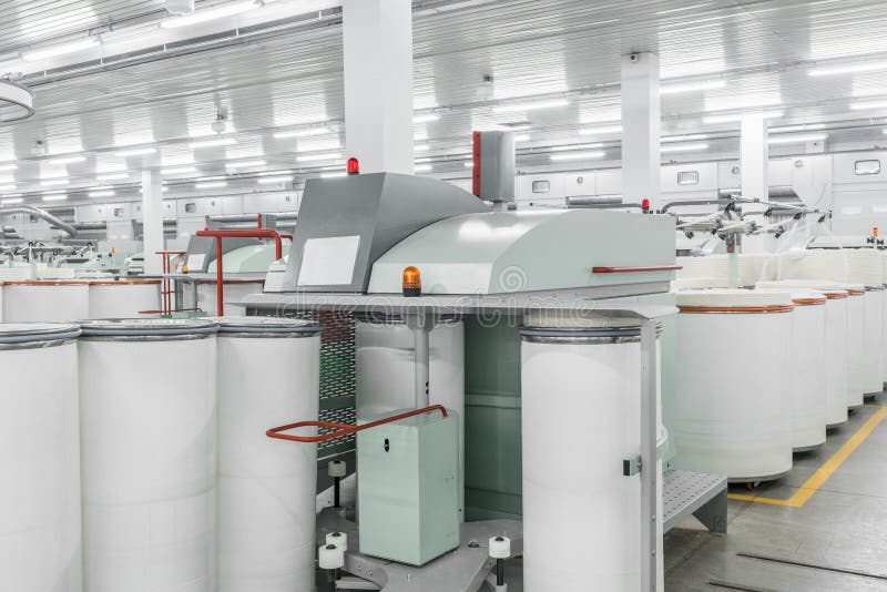 Production of Threads in a Textile Factory Stock Image - Image of reel ...