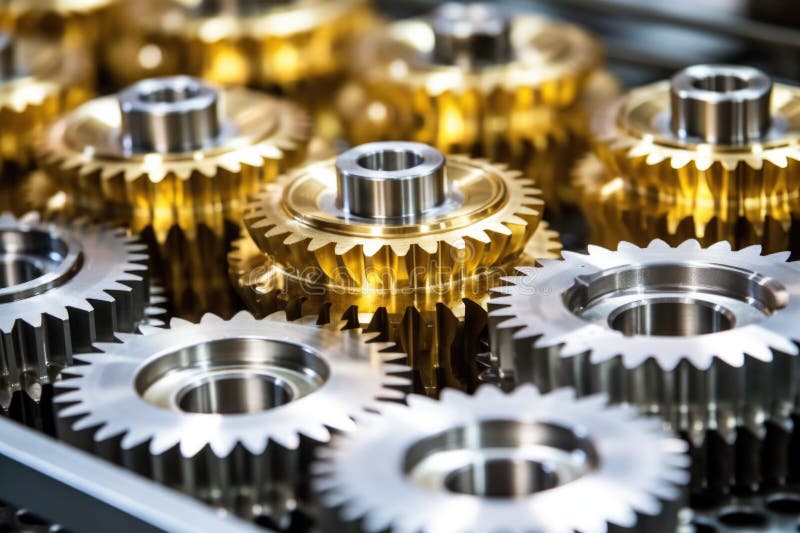 Machinery Gears Used in Battery Production Stock Image - Image of gears ...