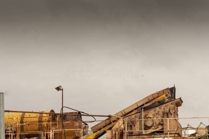 Machinery for Grinding Minerals into Soil Stock Image - Image of ...