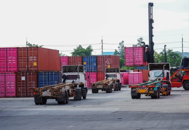 Machinery for Lifting Containers in Storage Yards Editorial Photography ...