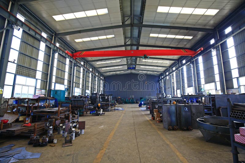 Machinery Manufacturing Production Workshop Stock Image - Image of ...