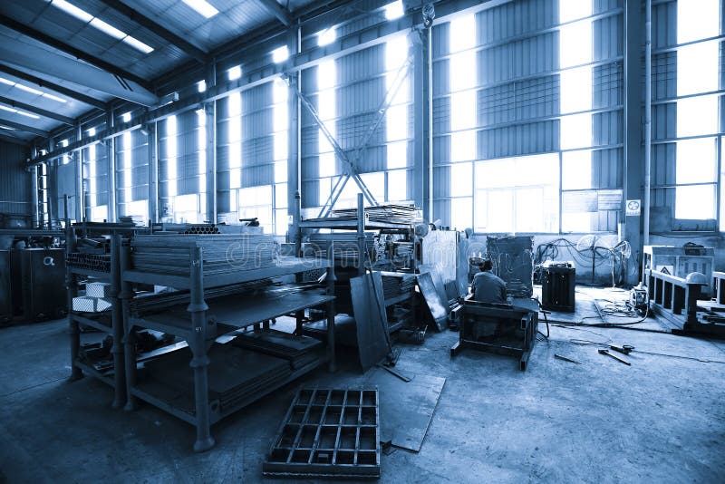 Machinery Manufacturing Production Workshop Stock Image - Image of ...