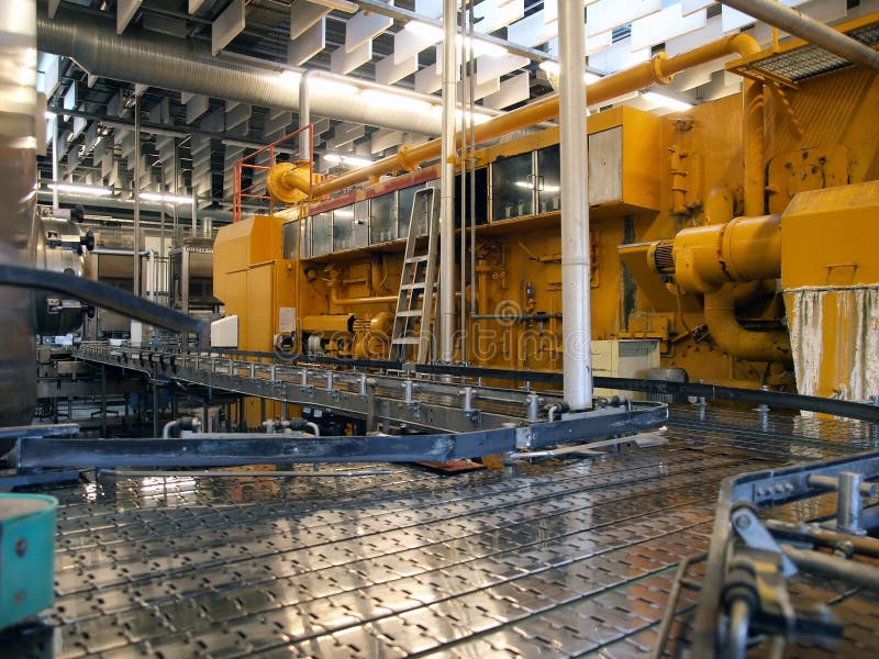Machinery in a Modern Factory Plant Stock Image - Image of conveyor ...