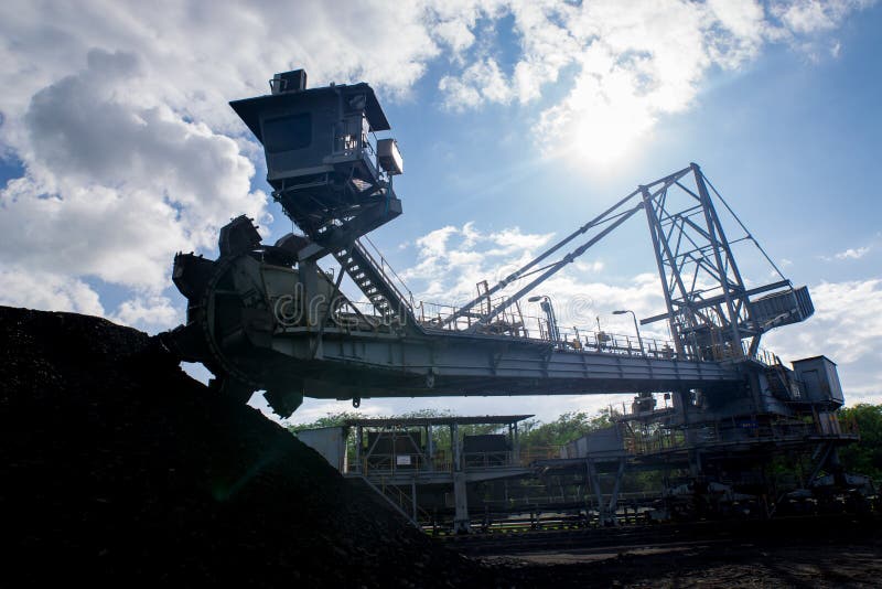 Machinery Process in Coal Mine Stock Image - Image of mining, energy ...