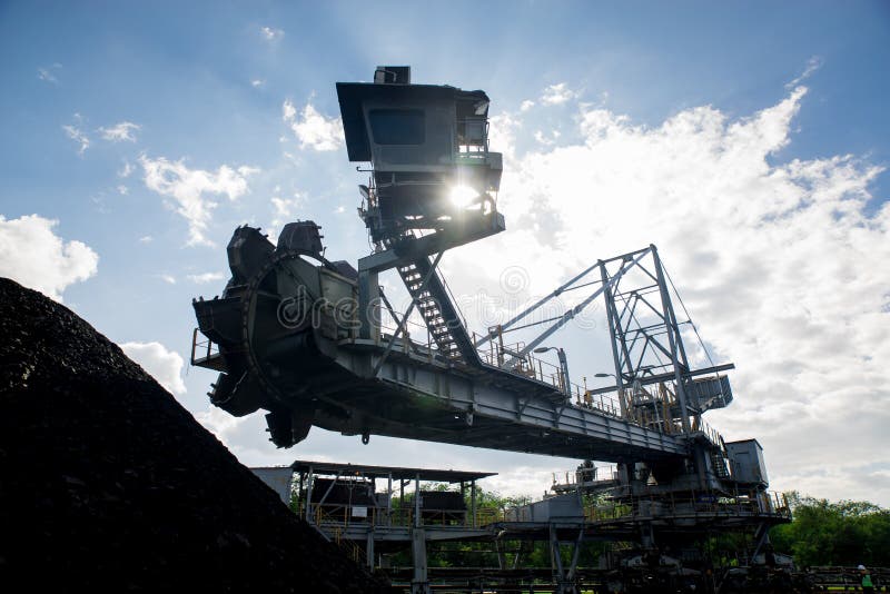 Machinery Process in Coal Mine Stock Image - Image of powerplant ...