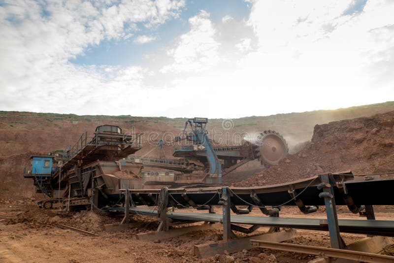 Machinery Process in Coal Mine Editorial Stock Image - Image of power ...