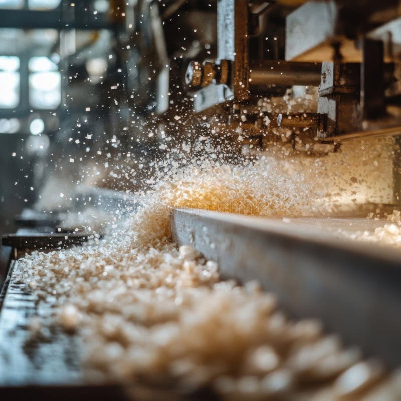 Machinery Process in Industrial Factory Producing Materials Stock Image ...
