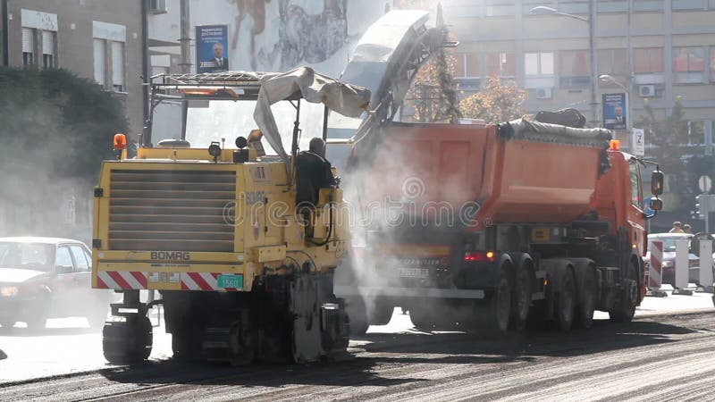 Road Construction Machinery Superior Broom CAT and Road Pavers Stock ...