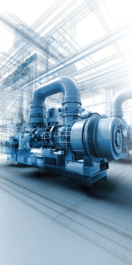 Machinery Showcases Advanced Industrial Design, Featuring Intricate ...