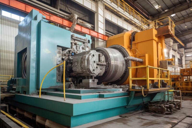 Machinery Used in Aluminum Extrusion Process Stock Illustration ...