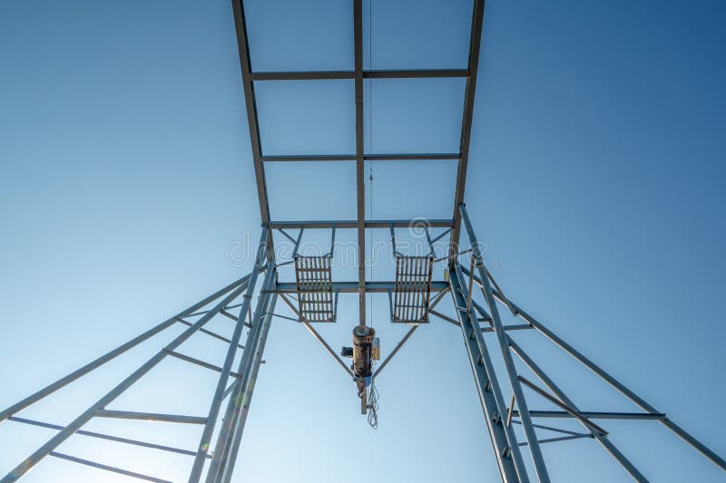 Machinery Used for Loading and Unloading Goods on the Wharf Stock Image ...