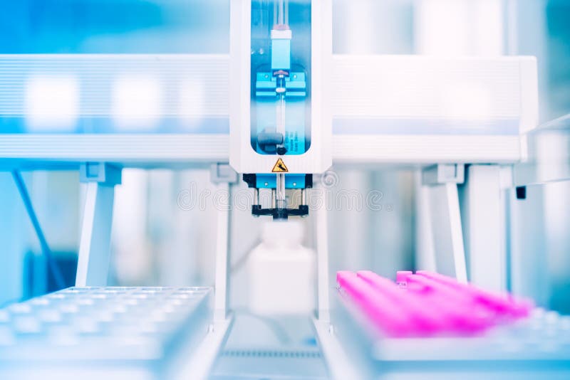 Machinery Using Chemical Samples To Test Experiments in Medical ...