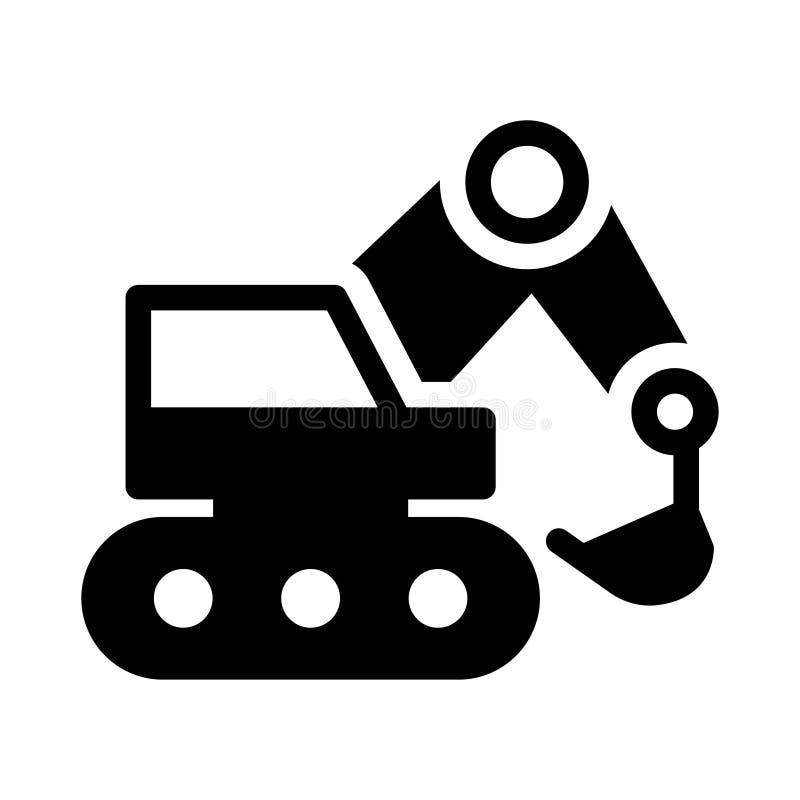 Machinery Truck Thin Color Line Vector Icon Stock Vector - Illustration ...