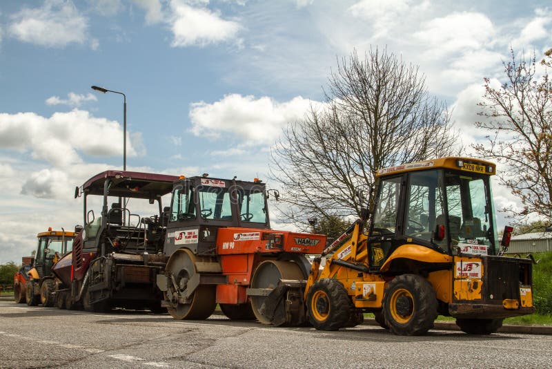 Machinery for Working Roads (under Construction). Editorial Stock Photo ...
