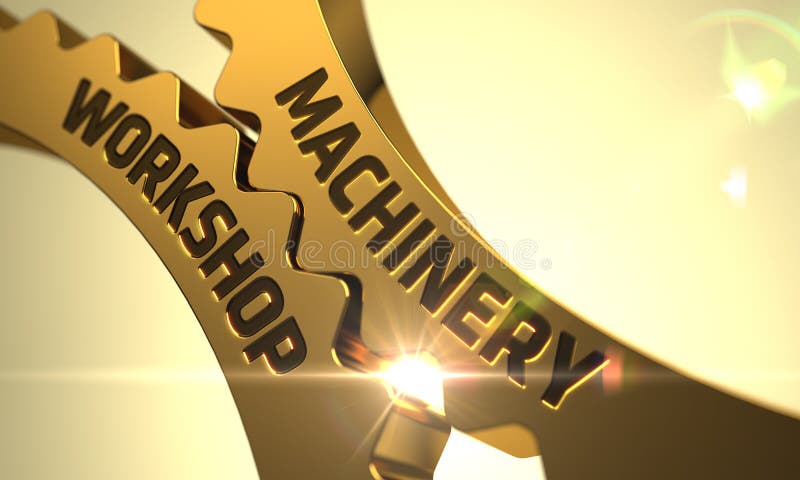 Automotive Manufacturing Concept. Golden Metallic Cog Gears. 3D Stock ... Automotive Manufacturing Concept. Golden Metallic Cog Gears. 3D Stock ...