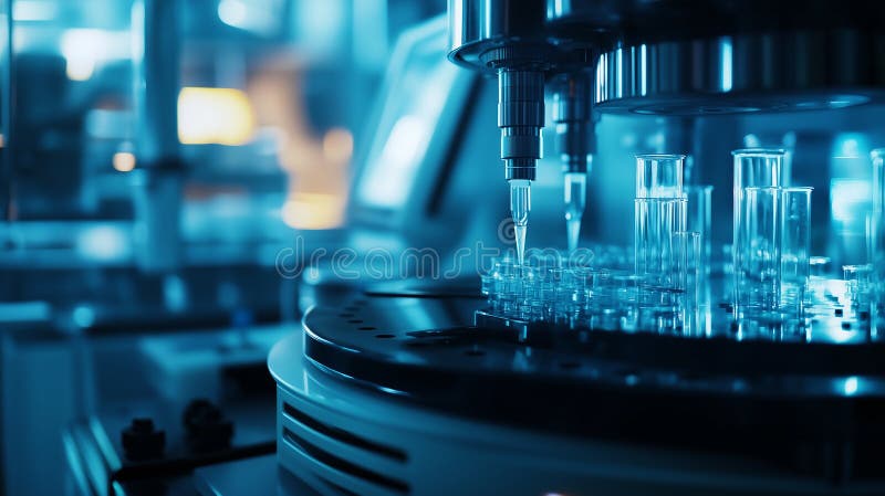 Machines Operate in a High-tech Laboratory during Advanced Research and ...