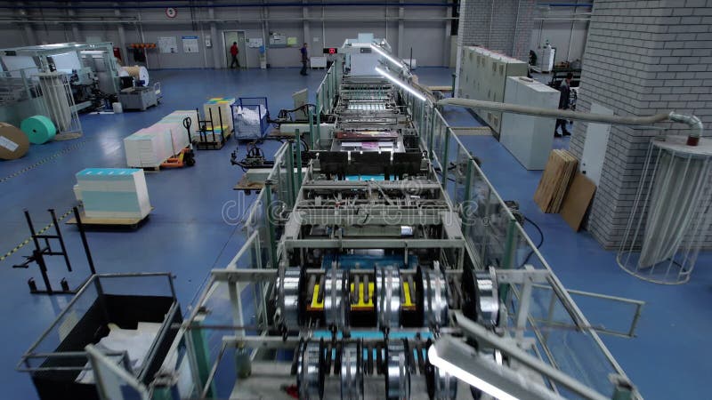 Paper Mill Workshop with Finished Materials in Form of Boxes Stock ...