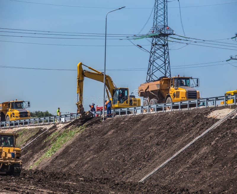 Machines Sur La Construction Des Routes Image stock - Image du ...