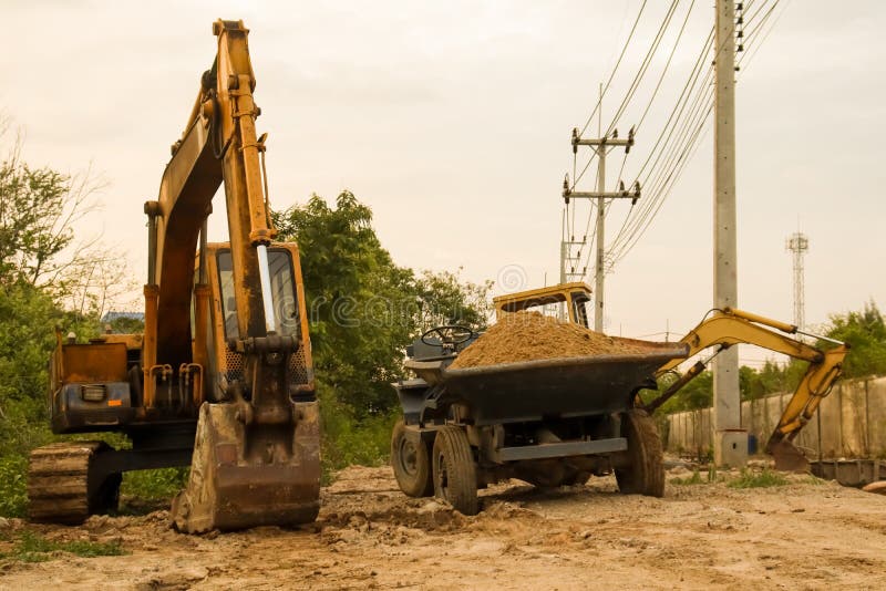 Machines Used To Assist in Construction Work Stock Image - Image of ...