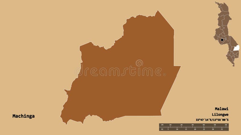 Machinga, District of Malawi, Zoomed. Pattern Stock Illustration ...