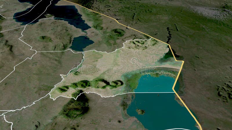 Machinga, Malawi - Highlighted. Satellite Stock Illustration ...