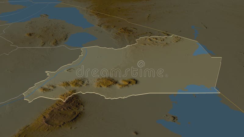 Machinga, Malawi - Outlined. Relief Stock Illustration - Illustration ...