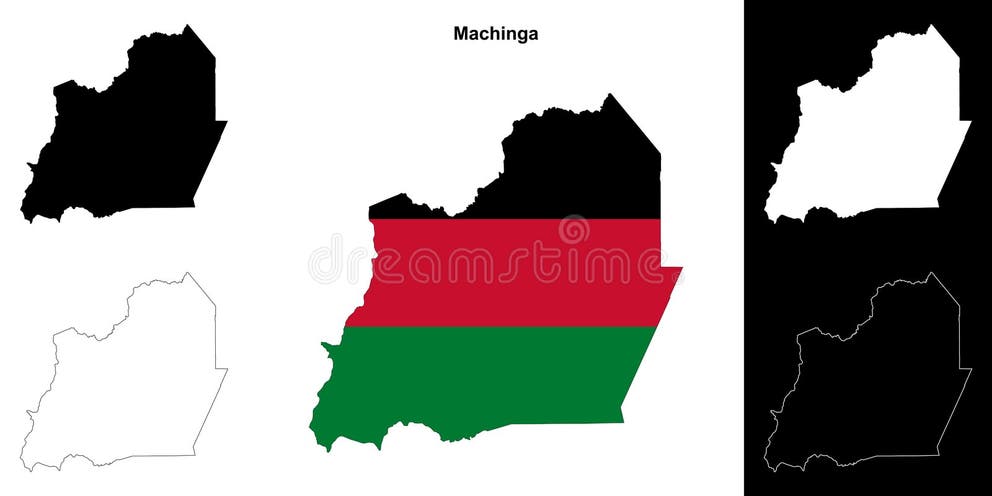 Machinga outline map stock vector. Illustration of design - 356520788