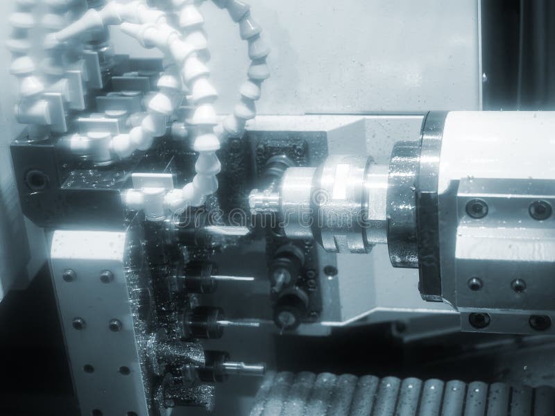 Machining Automotive Part by Cnc Turning Machine Stock Photo - Image of ...